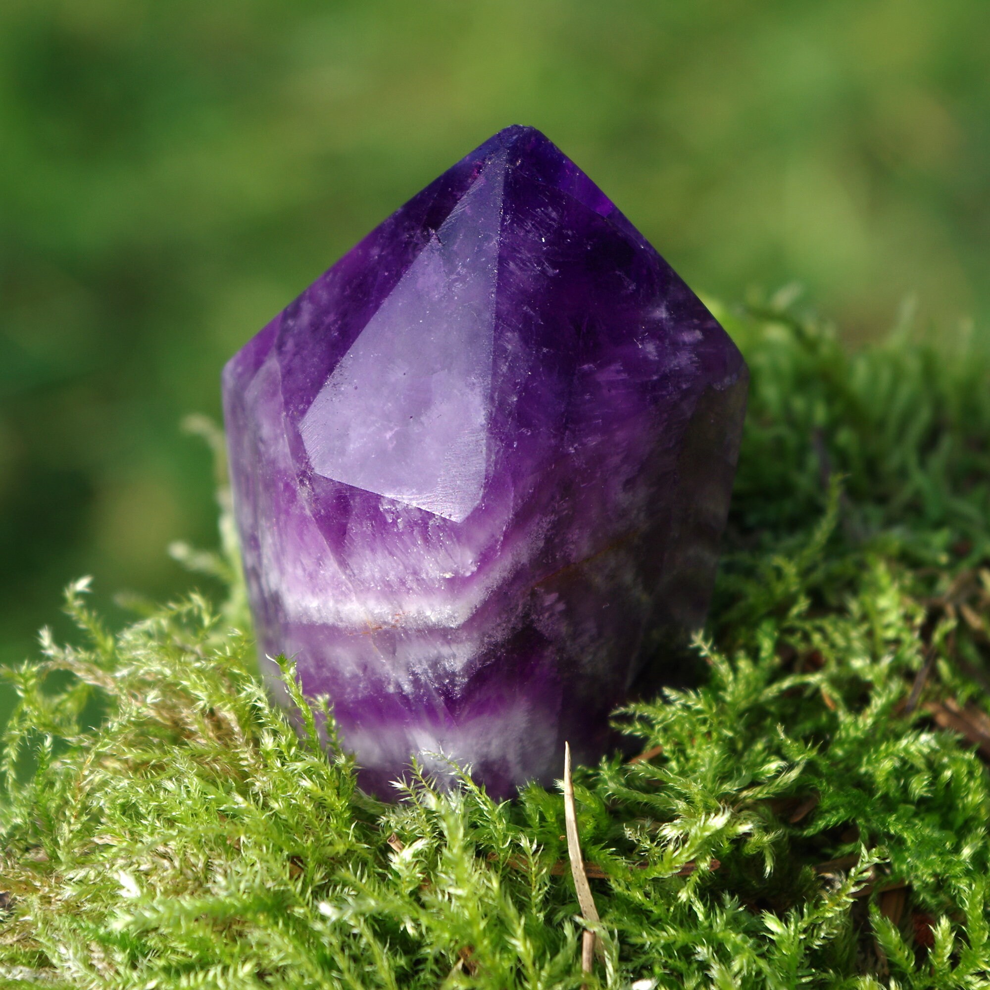 Dreamy Chevron Amethyst Point, Zambia