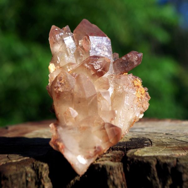 Heavenly Hematoid Quartz Crystal Cluster, Zimbabwe