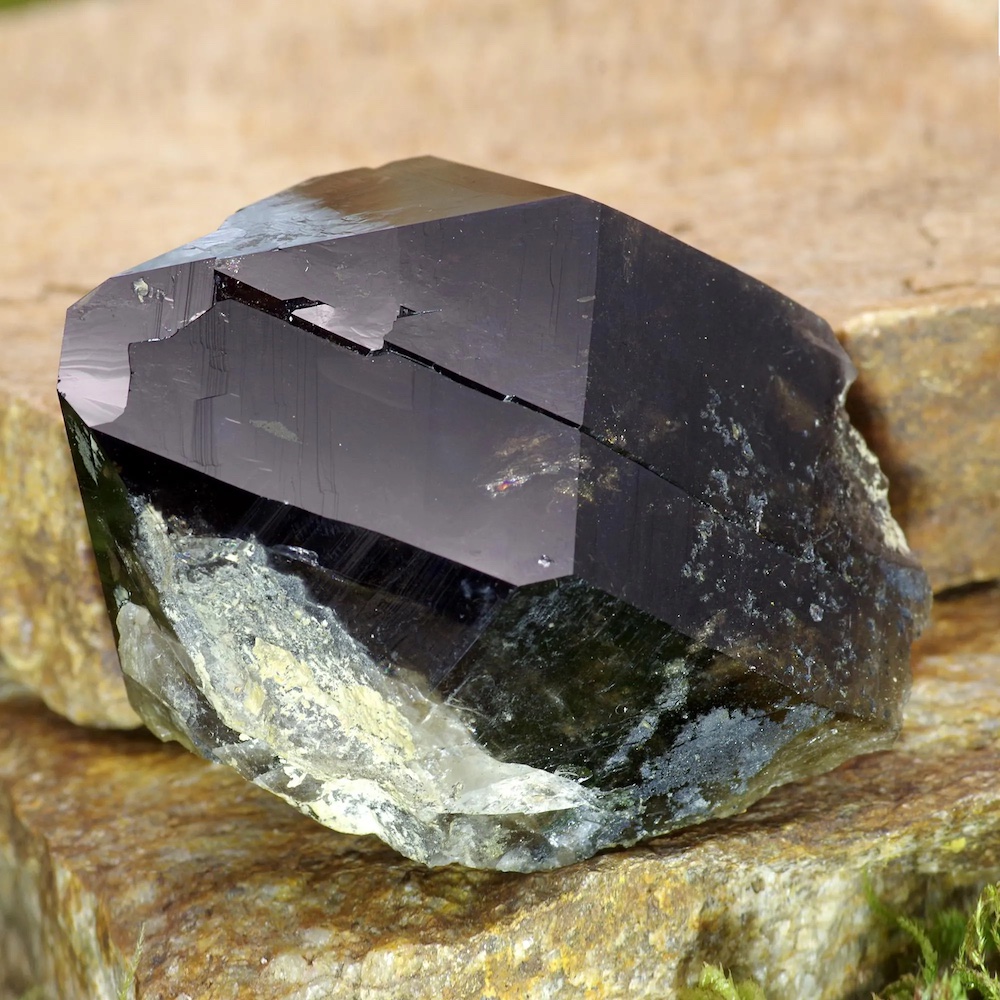 Poland Smoky Quartz Crystal Point, Cathedral, 8 Sided Face